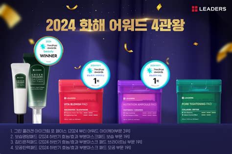 Cmn 글로벌 더마코스메틱 브랜드 리더스코스메틱은 모바일 뷰티 플랫폼 화해가 주최하는‘2024 화해 어워드에서 4관왕을