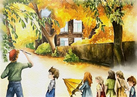 Иллюстрация Нарисованная осень в стиле академический рисунок