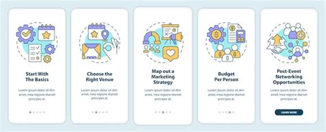 Premium Vector Planning Small Event Onboarding Mobile App Screen