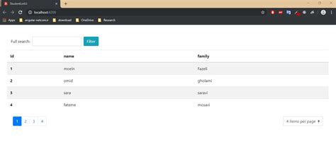 آموزش پیاده سازی Sort، Pagination و Search در جداول با Angular 8 و