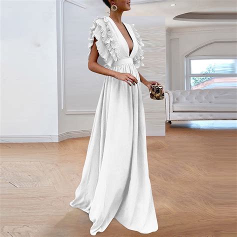 Dont Miss Gomind Plus Size Summer Dresses Women Solid Vintage Fly