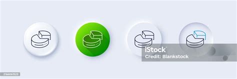 Pie Chart Line Icon Presentation 3d Graph Sign Line Icons Vector Stock Illustration Download