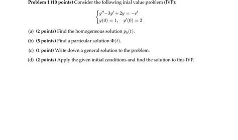 Solved Problem 1 10 Points Consider The Following Inial