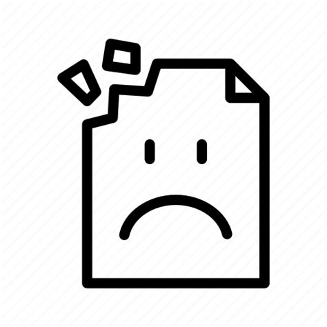 Corrupt File Document Corrupted Information Broken Icon Download