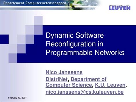 Ppt Dynamic Software Reconfiguration In Programmable Networks Powerpoint Presentation Id9477102