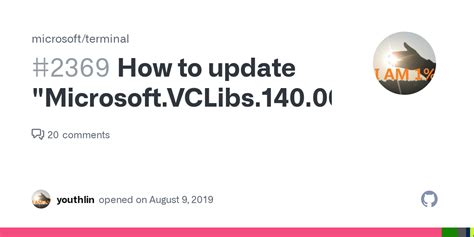 How To Update Microsoftvclibs14000uwpdesktop · Issue 2369 · Microsoftterminal · Github