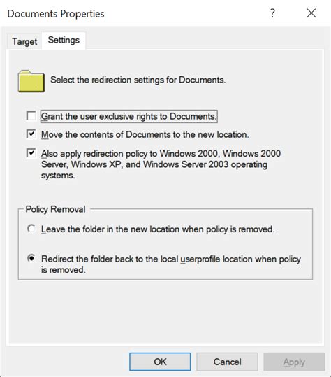 problems with folder redirection gpo need to get local then one drive