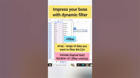 Dynamic Filter In Excel Tips💡and 🙂tricks Exceltips Tutorial