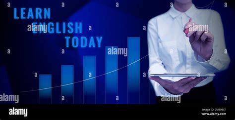 writing displaying text learn english today business showcase gain or