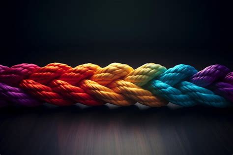 premium photo a colorful rope as a symbol of diversity and unity