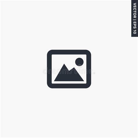 Picture Image Icon Flat Style Sign For Mobile Concept And Web Design Stock Vector