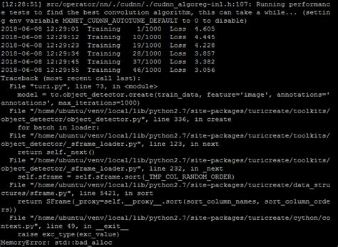 Turi Create Memory Error Memoryerror Std Bad Alloc In Gpu Cpu