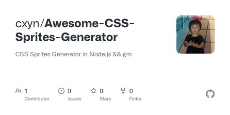 Github Cxynawesome Css Sprites Generator Css Sprites Generator In Nodejs Andand Gm