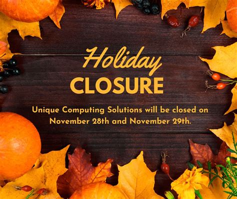 Unique Computing Solutions Inc On Linkedin In Observance Of Thanksgiving Unique Computing