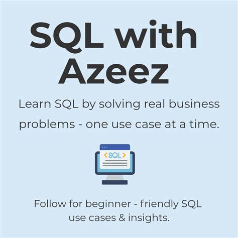 🚀 Something New Im Excited About — Sql With Azeez Azeez Adeniyi Adewale