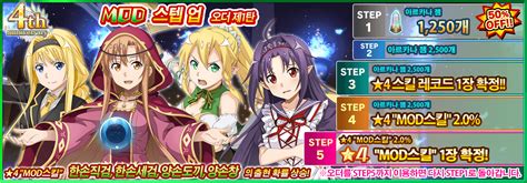 【4주년】anniversary Mod 스텝 업 오더 제1탄 진행 소드 아트 온라인 인테그럴 팩터