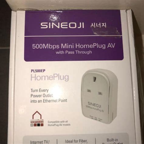 Sineoji 500mbps Mini Homeplug Av And 2 Port Wireless Range Extender Computers And Tech Desktops