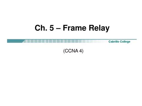 Ppt Ch 5 Frame Relay Powerpoint Presentation Free Download Id 4185833