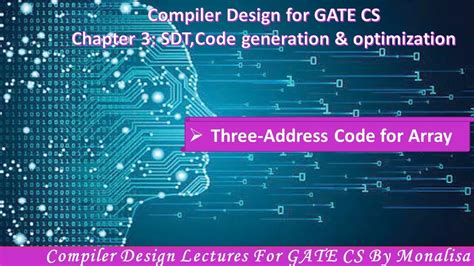 Ch 315three Address Code For Array Compiler Design Lecture For Gate Cse Youtube
