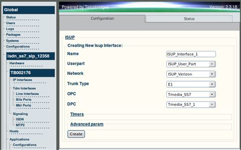 Toolpack V Create An ISUP Interface TB Wiki