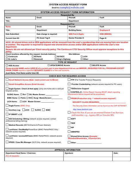 System Request Form Template Besttemplatess Besttemplatess