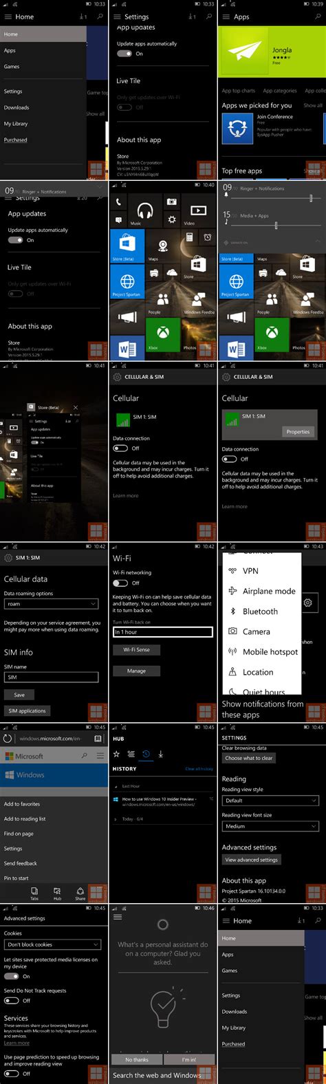 Windows 10 Mobile Screenshot Leaks Zeigen Build 10134 Windowsunited
