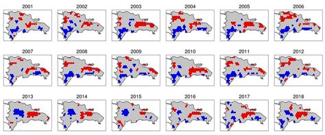 Yearly Lisa Maps Local Indicators Of Spatial Association Maps Of