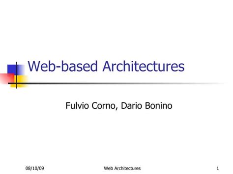 web architectures ppt