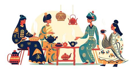 Dushanbe Com Personagens Participando De Uma Cerimônia Tradicional De
