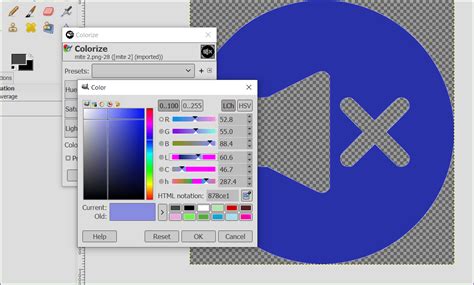 How To Change Color Of PNG Image And Text In GIMP