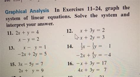 solved in exercises 11 24 graph the graphical analysis