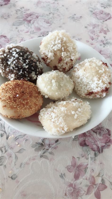 巧克力糯米饼 紫薯糯米饼 糯米煎饼 大山谷图库