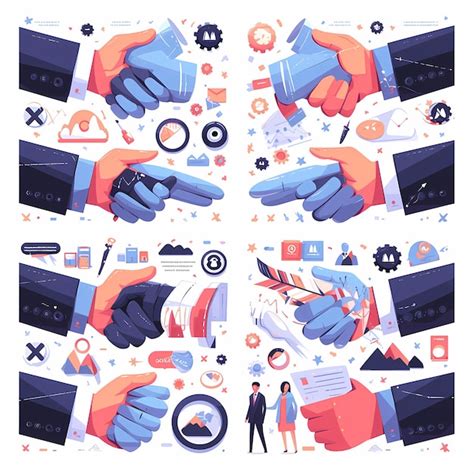 Premium Photo Connected Success Business Networking Graphic