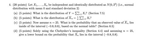 Solved Points Let X Xn Be Independent And Chegg Com