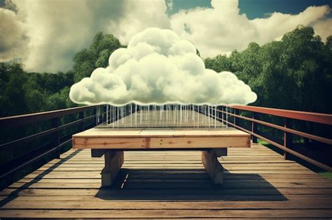 Cloud Computing Depicted As A Springboard Launching Into The Clouds Premium Ai Generated Image