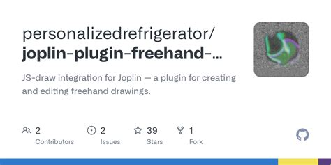 Github Personalizedrefrigerator Joplin Plugin Freehand Drawing Js Draw Integration For Joplin