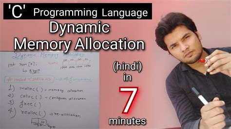 Dynamic Memory Allocation In Hindi C Programming Language Malloc Calloc Free Realloc Youtube
