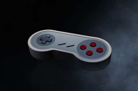 Premium Photo Retro Game Controller On D Illustration