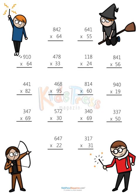 3 Digit By 2 Digit Multiplication Worksheet 7