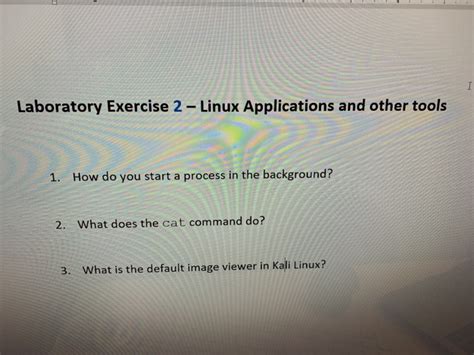 Solved Laboratory Exercise 2 Linux Applications And Other