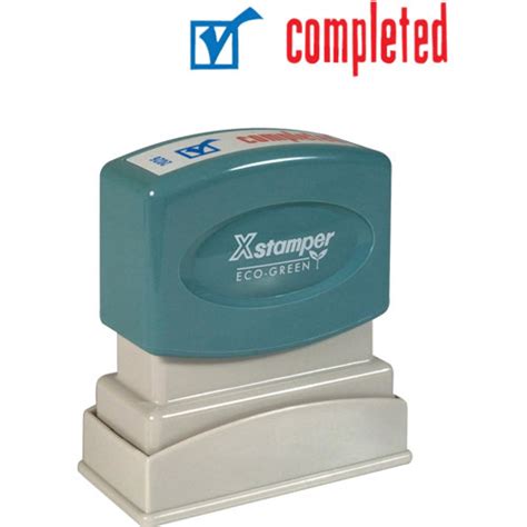Shachihata Usa Completed Ink Stamp 12x1 58 Bluered Ink