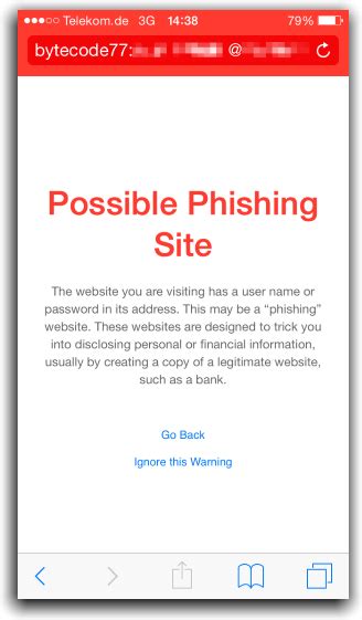 Basic Authentication Ios Safari Suggests Phishing When Passing