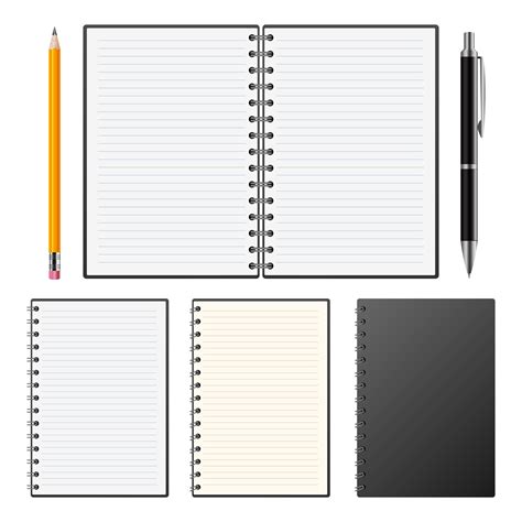 Realistic Notebook Isolated On White Background 1213980 Vector Art At Vecteezy