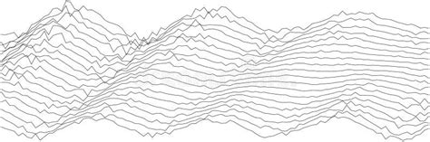 Abstract Waveform Lines Art For Modern Design Projects And Creative Background Concepts Stock