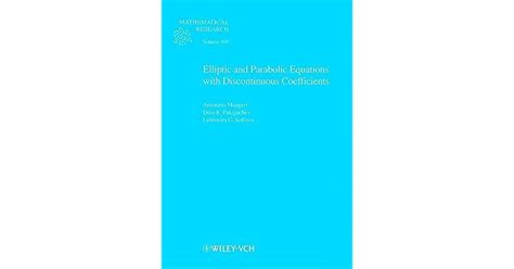 Elliptic And Parabolic Equations With Discontinuous Coefficients By Antonino Maugeri