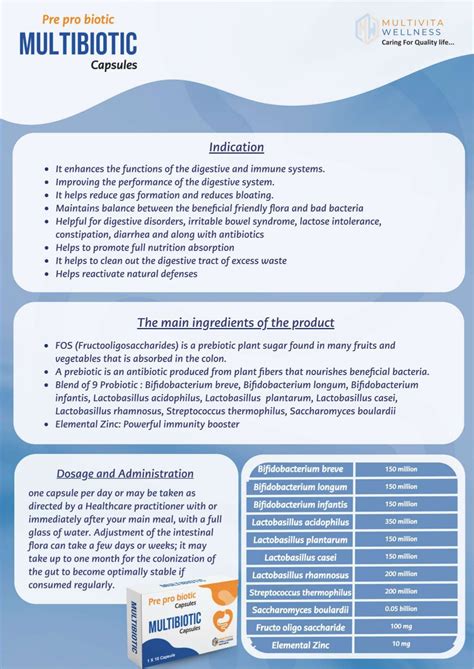 Multibiotic Pre And Probiotic Cap 100s Multivitawellness