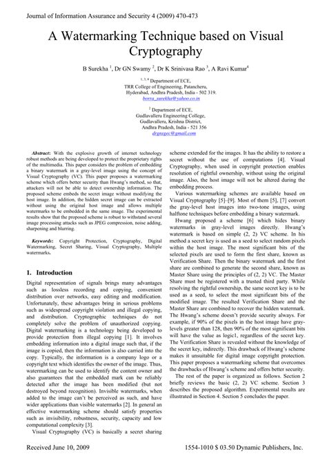 pdf a watermarking technique based on visual cryptography