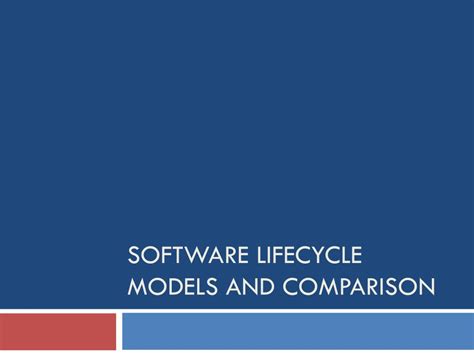 PPT Software Lifecycle Models And Comparison PowerPoint Presentation ID 1574618