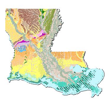Louisiana Geography Map