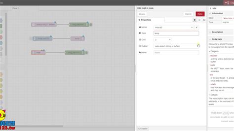 Nodered玩mqtt入門 Youtube